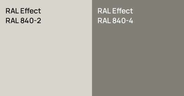 RAL Effect RAL 840-2 vs. RAL Effect RAL 840-4 comparison