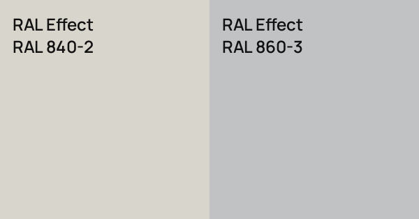 RAL Effect RAL 840-2 vs. RAL Effect RAL 860-3 comparison