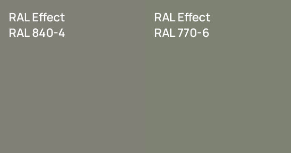 RAL Effect RAL 840-4 vs. RAL Effect RAL 770-6 comparison