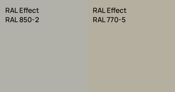 RAL Effect RAL 850-2 vs. RAL Effect RAL 770-5 comparison