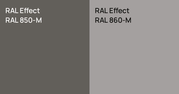 RAL Effect RAL 850-M vs. RAL Effect RAL 860-M comparison