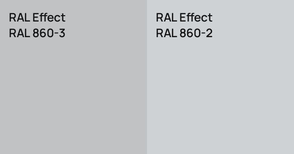 RAL Effect RAL 860-3 vs. RAL Effect RAL 860-2 comparison