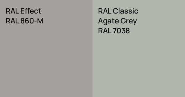 RAL Effect RAL 860-M vs. RAL Classic Agate Grey comparison