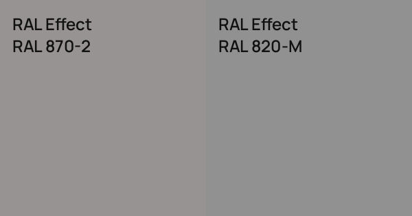 RAL Effect RAL 870-2 vs. RAL Effect RAL 820-M comparison