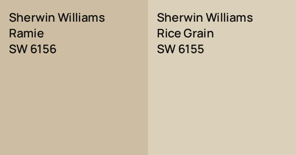 Sherwin Williams Ramie vs. Sherwin Williams Rice Grain comparison