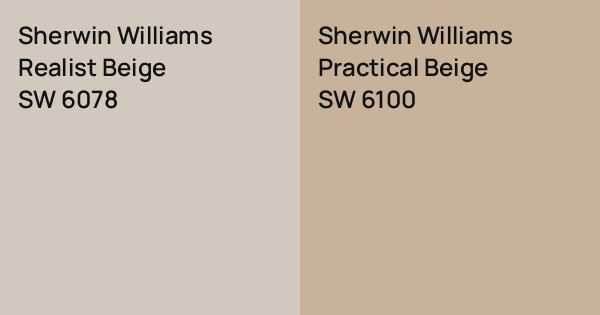 Sherwin Williams Realist Beige vs. Sherwin Williams Practical Beige ...