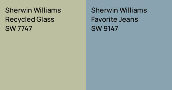 Sherwin Williams Recycled Glass vs. Sherwin Williams Favorite Jeans ...