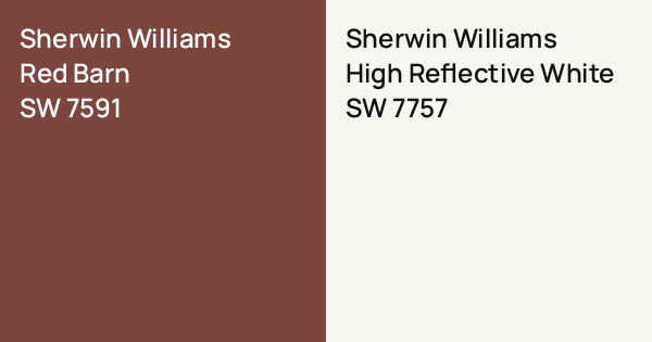 Sherwin Williams Red Barn vs. Sherwin Williams High Reflective White ...