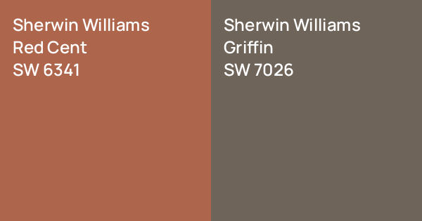 Sherwin Williams Red Cent vs. Sherwin Williams Griffin comparison