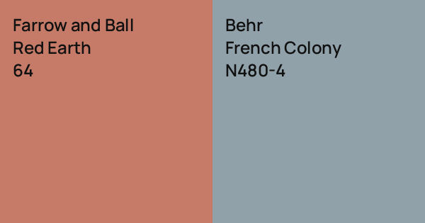 Farrow and Ball Red Earth vs. Behr French Colony comparison