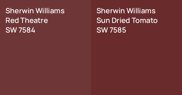 Sherwin Williams Red Theatre vs. Sherwin Williams Sun Dried Tomato ...