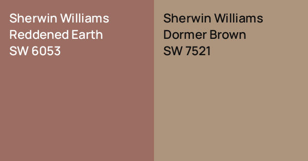 Sherwin Williams Reddened Earth vs. Sherwin Williams Dormer Brown ...