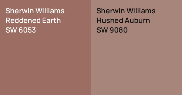 Sherwin Williams Reddened Earth vs. Sherwin Williams Hushed Auburn ...