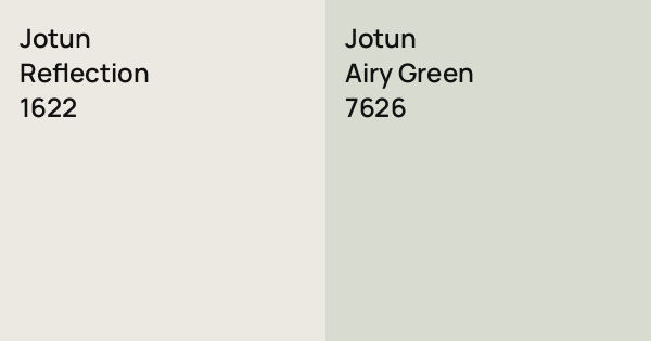 Jotun Reflection vs. Jotun Airy Green comparison