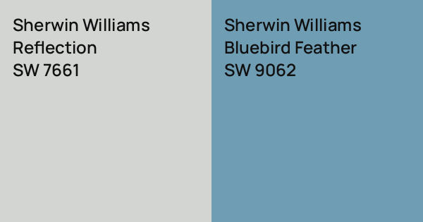 Sherwin Williams Reflection vs. Sherwin Williams Bluebird Feather ...