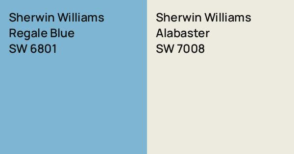 Sherwin Williams Regale Blue vs. Sherwin Williams Alabaster comparison