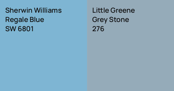 Sherwin Williams Regale Blue vs. Little Greene Grey Stone comparison