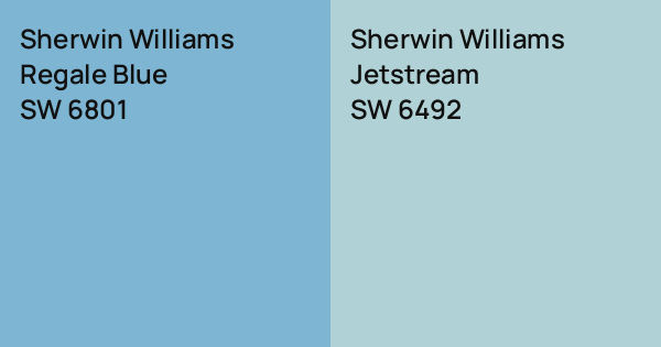 Sherwin Williams Regale Blue vs. Sherwin Williams Jetstream comparison