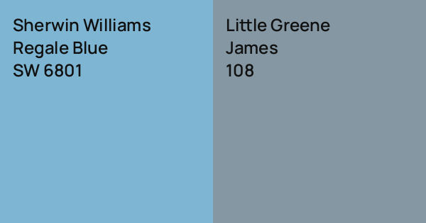 Sherwin Williams Regale Blue vs. Little Greene James comparison