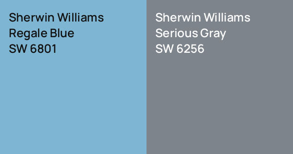 Sherwin Williams Regale Blue vs. Sherwin Williams Serious Gray comparison