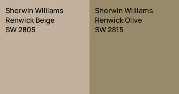 Sherwin Williams Renwick Beige vs. Sherwin Williams Renwick Olive ...