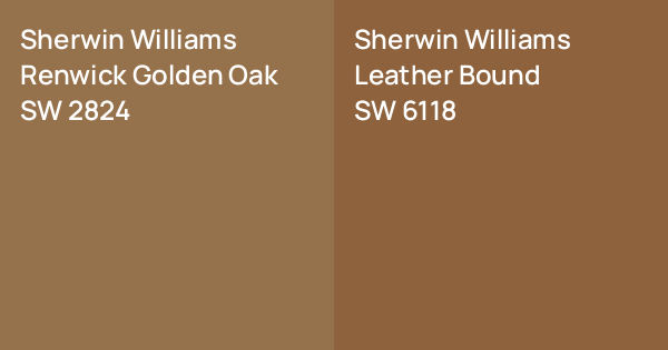 Sherwin Williams Renwick Golden Oak vs. Sherwin Williams Leather Bound ...