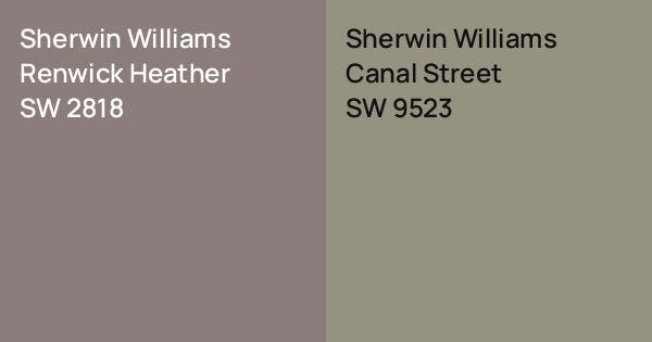 Sherwin Williams Renwick Heather vs. Sherwin Williams Canal Street ...