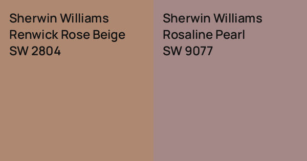 Sherwin Williams Renwick Rose Beige vs. Sherwin Williams Rosaline Pearl ...