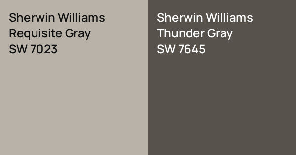 Sherwin Williams Requisite Gray vs. Sherwin Williams Thunder Gray ...