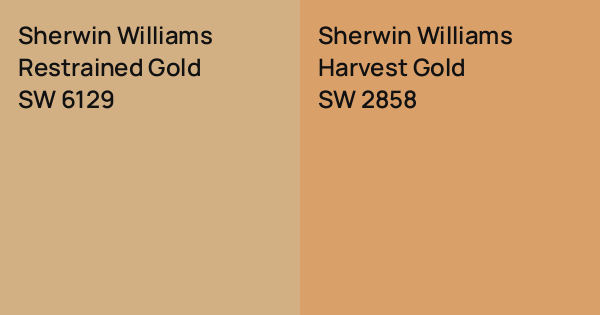 Sherwin Williams Restrained Gold vs. Sherwin Williams Harvest Gold ...