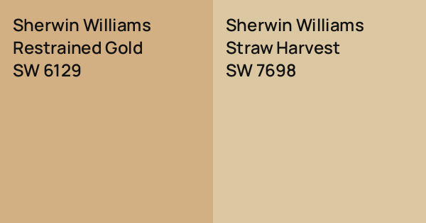 Sherwin Williams Restrained Gold vs. Sherwin Williams Straw Harvest ...