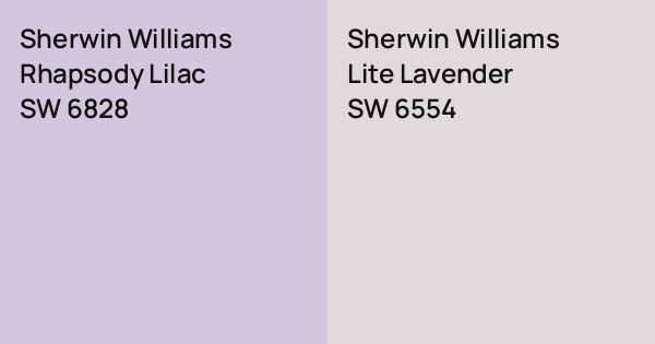 Sherwin Williams Rhapsody Lilac vs. Sherwin Williams Lite Lavender ...