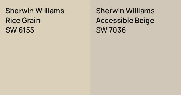 Sherwin Williams Rice Grain vs. Sherwin Williams Accessible Beige ...