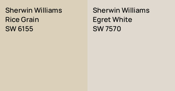 Sherwin Williams Rice Grain vs. Sherwin Williams Egret White comparison