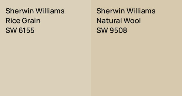 Sherwin Williams Rice Grain vs. Sherwin Williams Natural Wool comparison