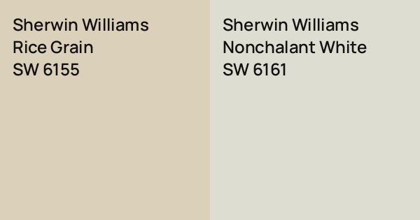Sherwin Williams Rice Grain vs. Sherwin Williams Nonchalant White ...