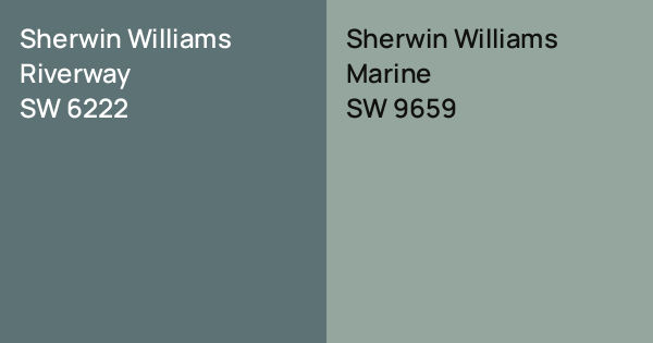 Sherwin Williams Riverway vs. Sherwin Williams Marine comparison