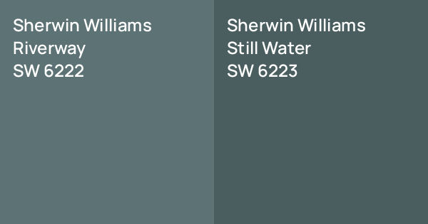 Sherwin Williams Riverway vs. Sherwin Williams Still Water comparison