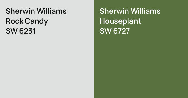 Sherwin Williams Rock Candy vs. Sherwin Williams Houseplant comparison