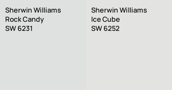 Sherwin Williams Rock Candy vs. Sherwin Williams Ice Cube comparison