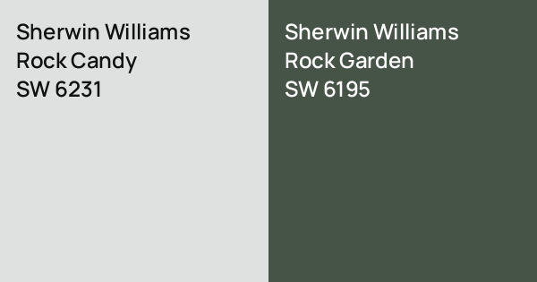 Sherwin Williams Rock Candy vs. Sherwin Williams Rock Garden comparison