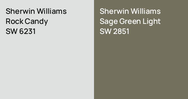 Sherwin Williams Rock Candy vs. Sherwin Williams Sage Green Light ...