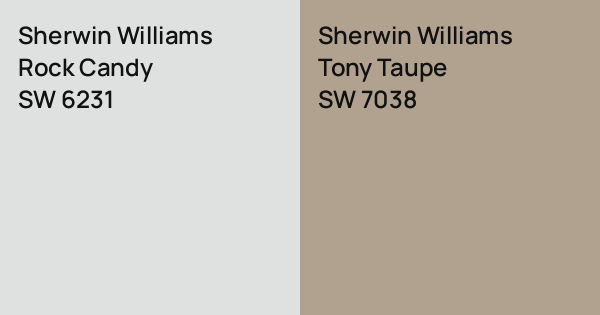 Sherwin Williams Rock Candy vs. Sherwin Williams Tony Taupe comparison