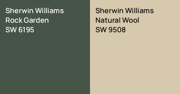 Sherwin Williams Rock Garden vs. Sherwin Williams Natural Wool comparison