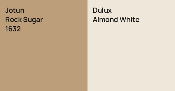 Jotun Rock Sugar vs. Dulux Almond White comparison