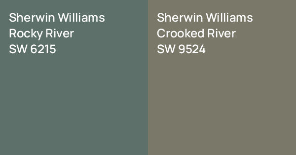 Sherwin Williams Rocky River vs. Sherwin Williams Crooked River comparison