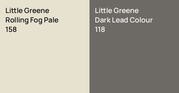 Little Greene Rolling Fog Pale vs. Little Greene Dark Lead Colour ...