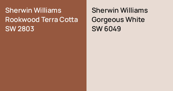 Sherwin Williams Rookwood Terra Cotta vs. Sherwin Williams Gorgeous ...