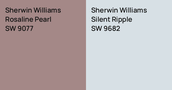 Sherwin Williams Rosaline Pearl vs. Sherwin Williams Silent Ripple ...