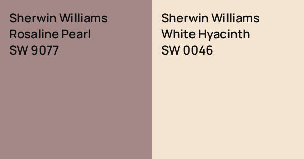 Sherwin Williams Rosaline Pearl vs. Sherwin Williams White Hyacinth ...
